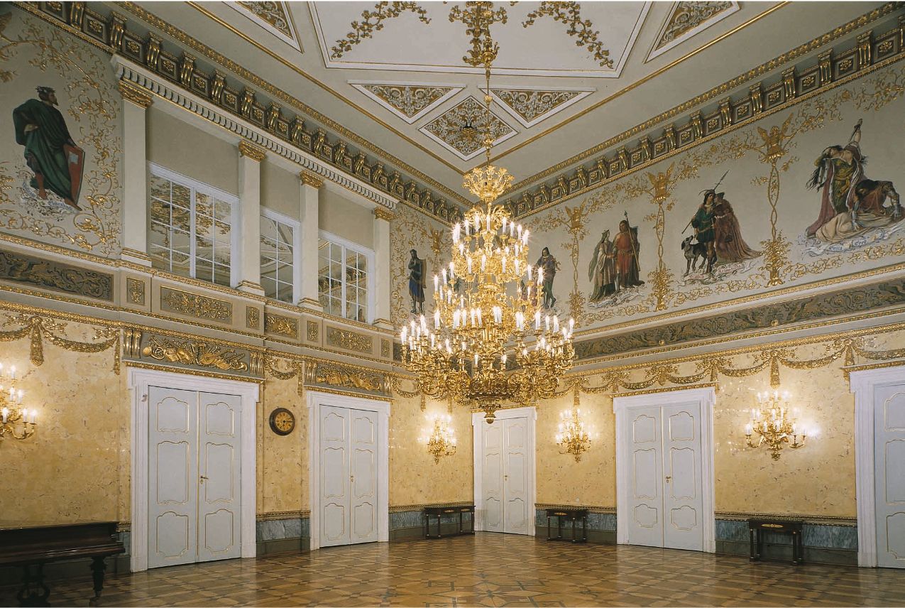Grand Baroque Music Hall With Ornate Frescoes for Elegant Receptions