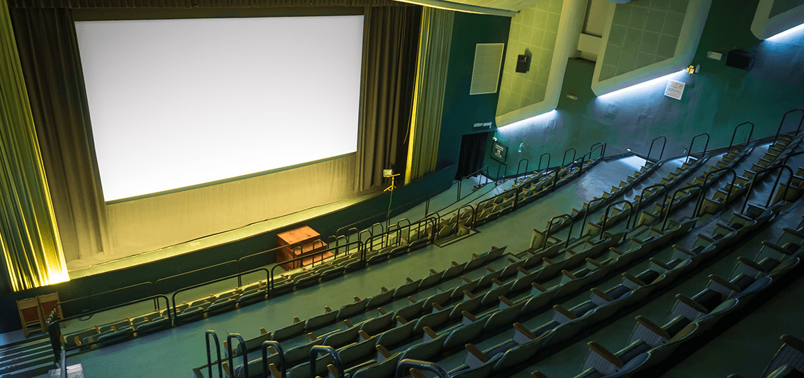 Captivating Theater Room With Historic Flair